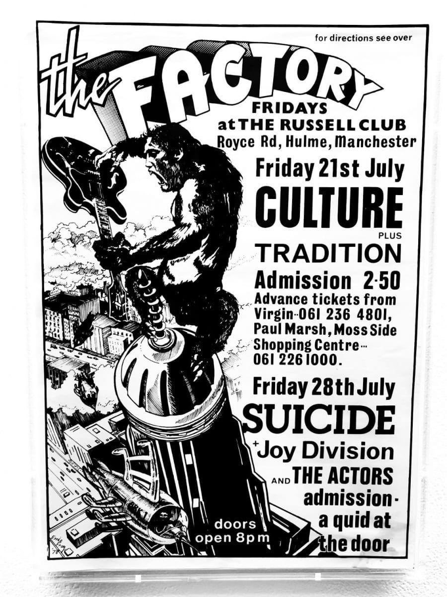 Artefacts of the early days of Factory Records put on exhibition in London