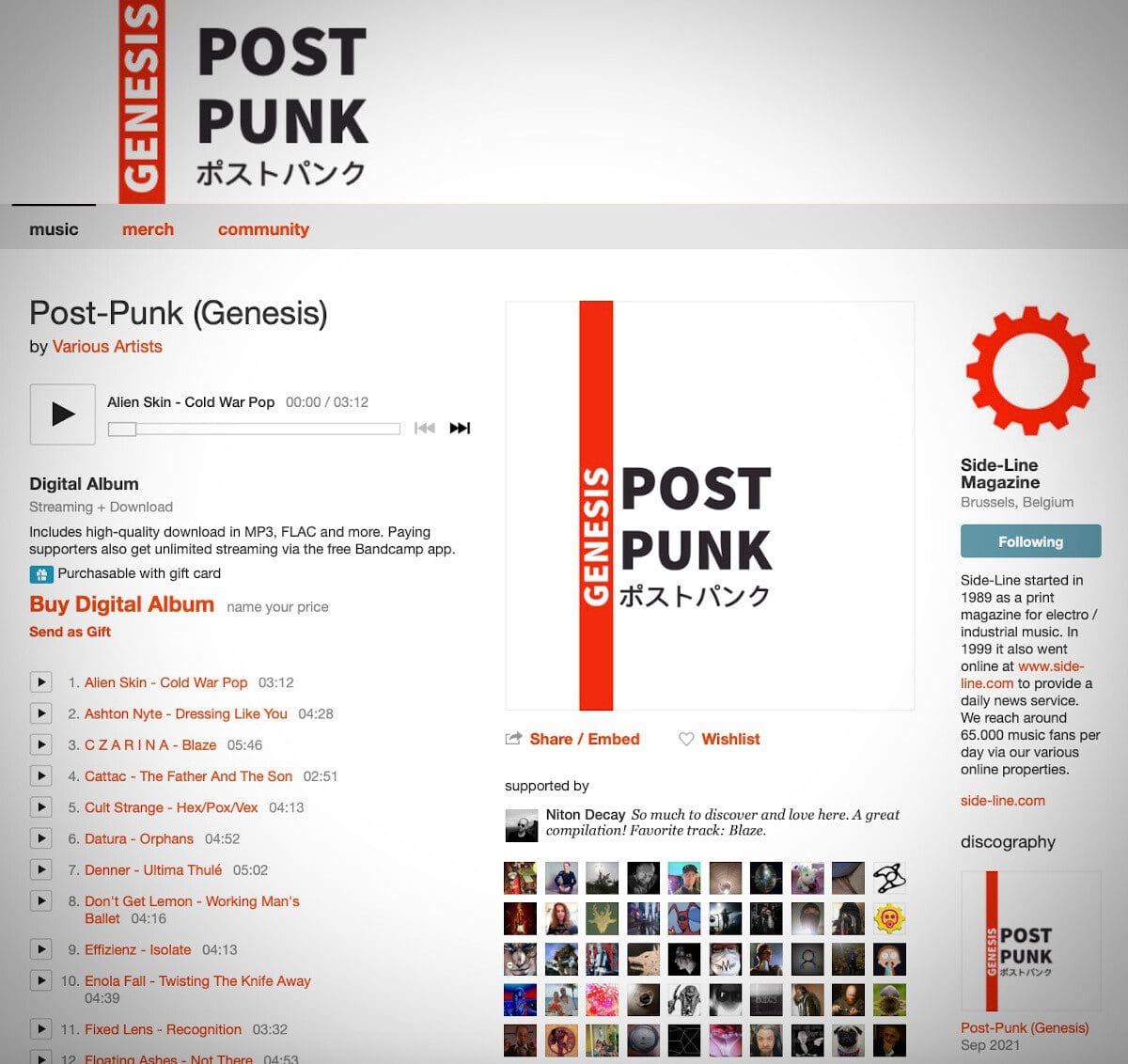 'Post-Punk (Genesis)', a 44-track free download compilation powered by ...